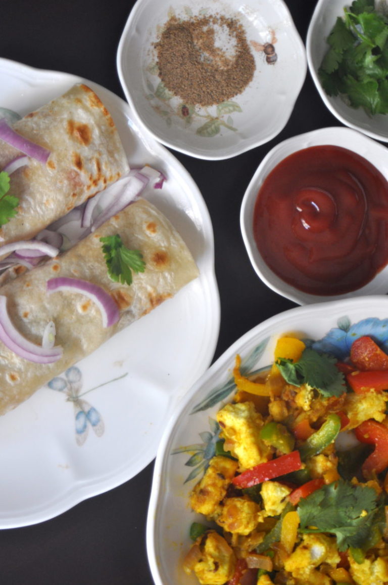 Paneer Tortilla Wrap | Veg Paneer Roll - Culinary Shades