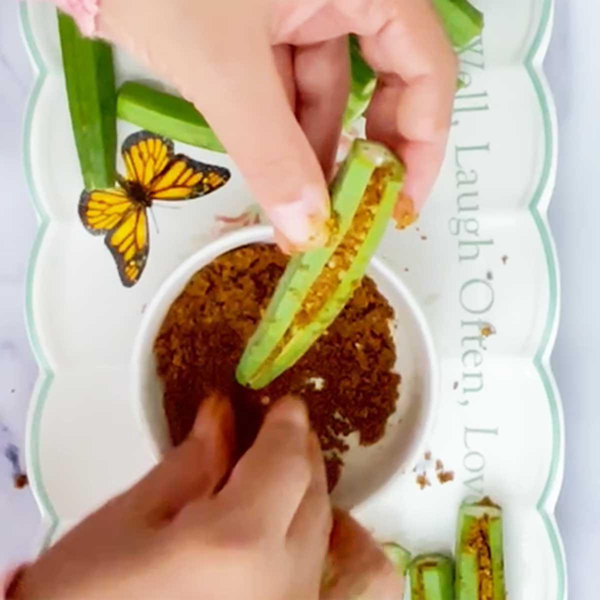 Stuffed Okra (Bharwa Bhindi) in Air Fryer - Culinary Shades