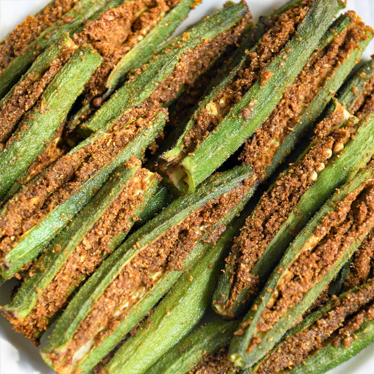 Stuffed Okra (Bharwa Bhindi) in Air Fryer - Culinary Shades