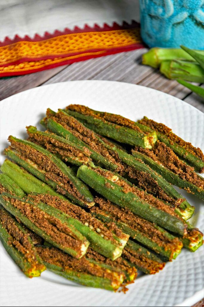 Stuffed Okra (Bharwa Bhindi) in Air Fryer - Culinary Shades