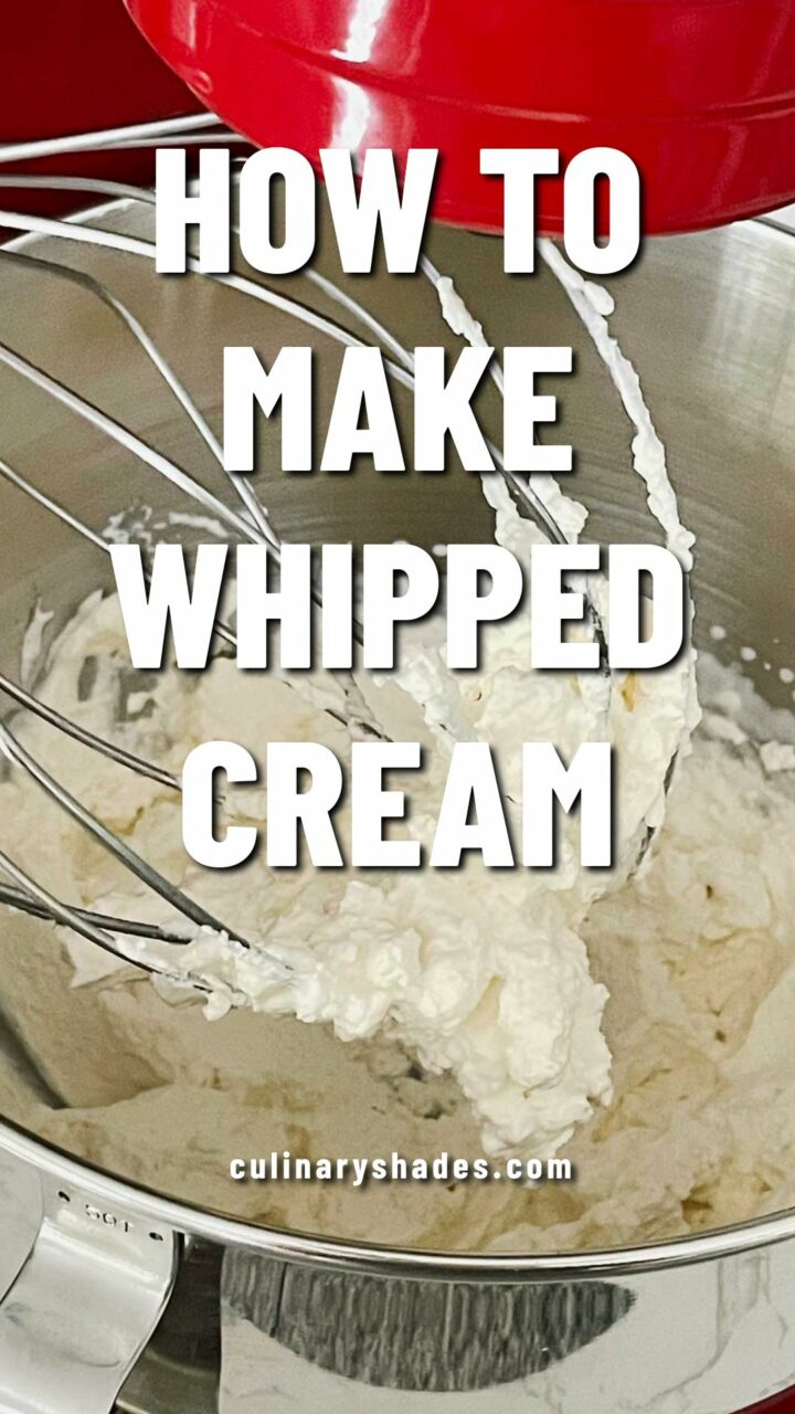 Whipped Cream with Electric Mixer - Culinary Shades